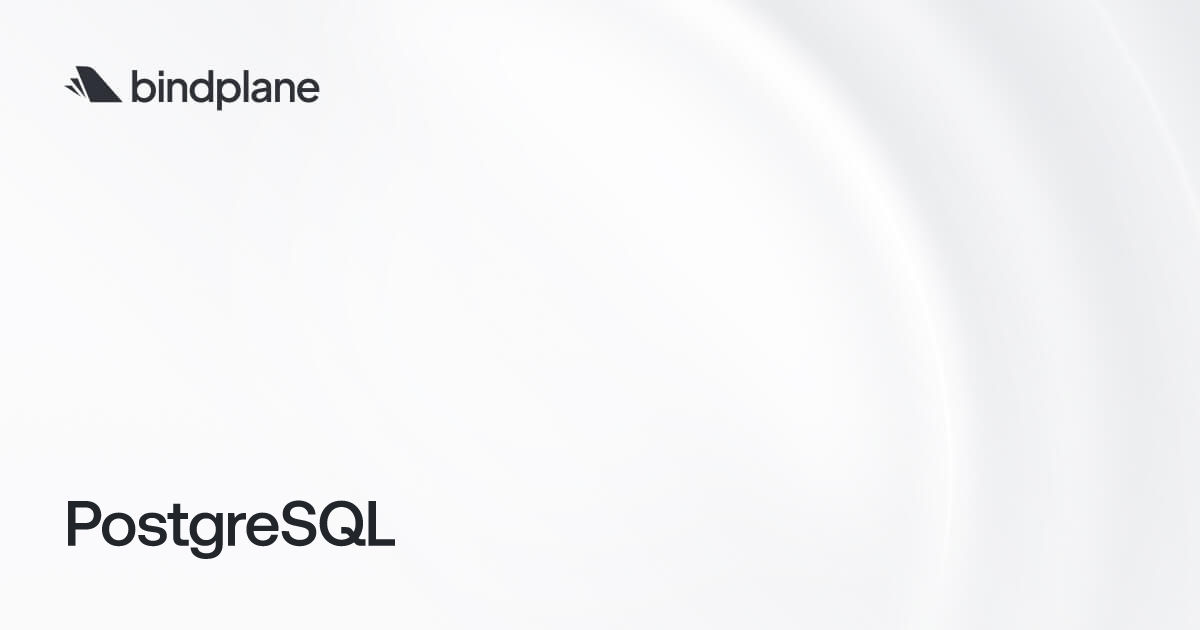 PostgreSQL | Bindplane PostgreSQL | Bindplane